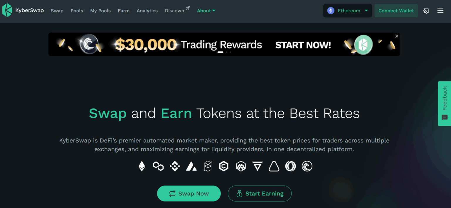 KyberSwap | Découvrez notre avis sur cette plateforme en 2025